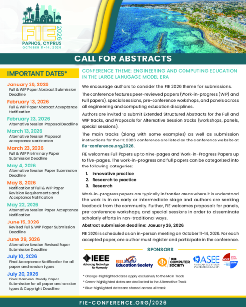 IEEE Frontiers in Education Conference 2026 | IEEE Education Society